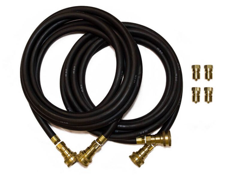 Braided Rubber Hose with Brass Quick Disconnects | G&D Chillers